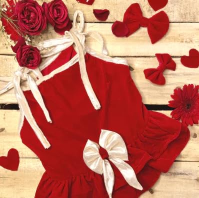 Wrap In Fur Dog Red Frock, Dog Velvet Frock (XXS, Red), Dog Birthday ...