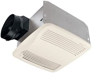 Broan QTXE110S Ultra Silent Humidity-Sensing Auto-On/Off Bath Fan, 110 ...