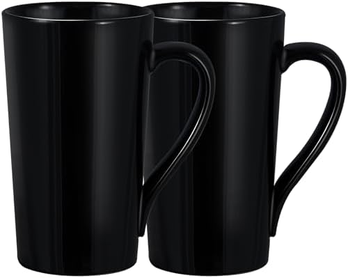 20oz Porcelain Coffee Mugs Set of 2, Large Tall Coffee Mugs with ...