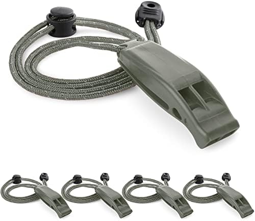 Amazon.com: 4Pack Emergency Whistle with Adjustable Reflective Lanyard ...