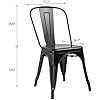 Amazon.com: JUMMICO Metal Dining Chair Stackable Indoor Outdoor ...