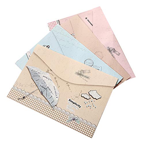 Decorative A4 Paper File Folders | Colored Paper Envelopes with Cute ...