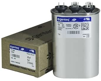 Amazon.com: GE Genteq Capacitor Run Oval 45/5 uf MFD 370 voltios VAC ...