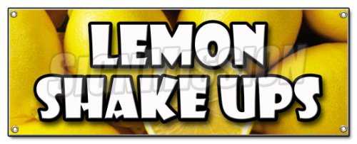 Amazon.com: LEMON SHAKE UPS BANNER SIGN icy cold fresh refreshing ice ...