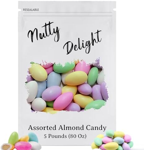 Amazon.com : Assorted Jordan Almonds Candy - 5 lb Bulk Bag - Premium ...