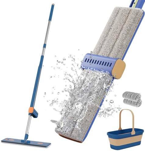 Amazon.com: TSAI 2024 Large Flat Mop,Microfiber Mop,360° Rotatable ...