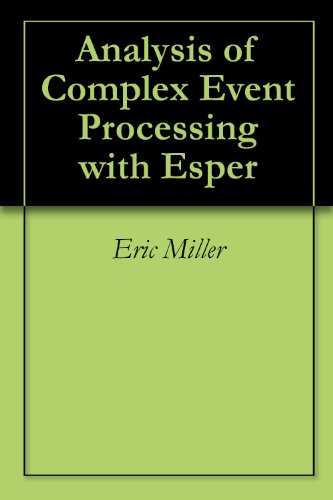 Analysis Of Complex Event Processing With Esper Ebook Miller Eric Kindle Store