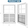 2 Pack Shed Window 14" W x 21" H, White Flush Mount Window with ...