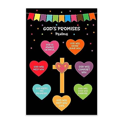 Amazon.com: God's Promises Posters, Kids Scripture Poster, Church ...