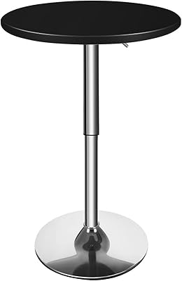 Amazon.com: Flash Furniture 23.5'' Round Adjustable Height Glass Table ...