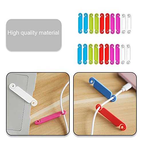20 Pcs Cable Tags Multi-Color Cable Labels Multiple Use Cable ...