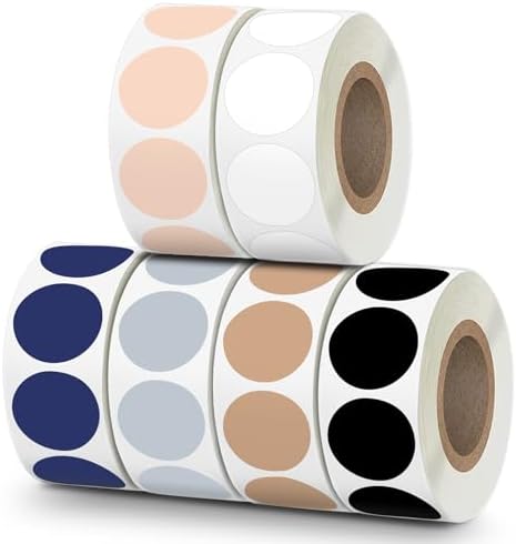 Amazon.com : 3000 Pcs Colored Dot Stickers 1 Inch 6 Color Coding Labels ...