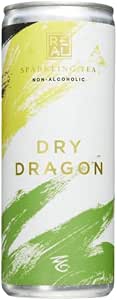 Real Sparkling Tea Dry Dragon | 0.5% ABV | 8 x 250ml Cans | Kombucha ...