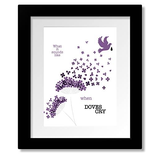 Amazon.com: When Doves Cry - Song Lyric Wall Art Print - Inspired Music ...