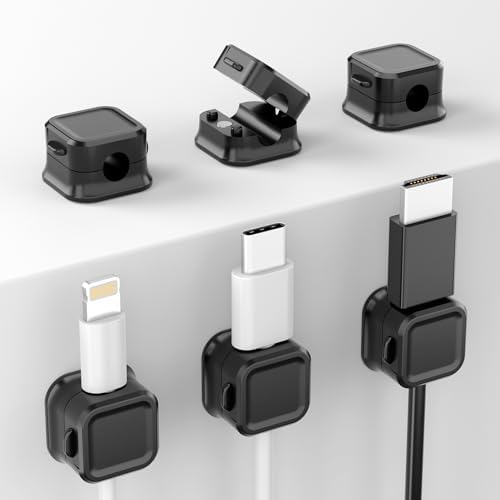 SHDKJXH Magnetic Cable Clips, 6 Pack Cord Organizer Holder, for Desk ...