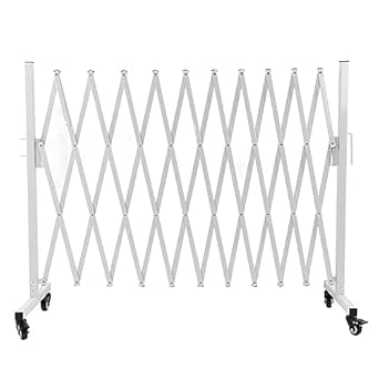 Industrial Expandable Metal Barricade 11FT Folding Mobile Safety ...
