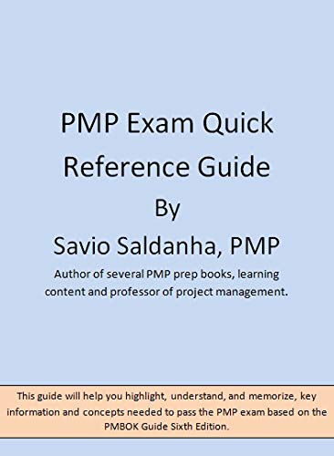 PMP Exam Quick Reference Guide : Amazon.in: Books