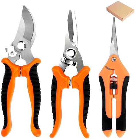 Amazon.com : Pruning Shears, Garden Shears, 3PCS Pruning Shears for ...