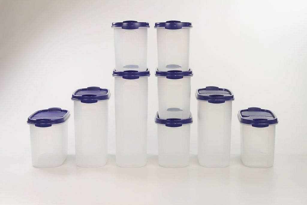 Amazon.de: TUPPERWARE Eidgenossen 2,3L+1,7L (2)+1,1L (6) blau mit ...
