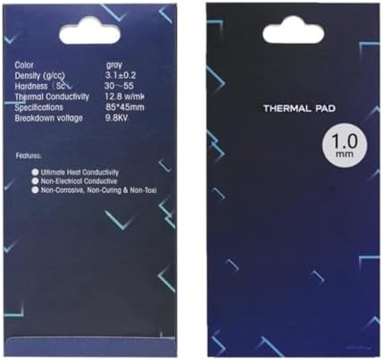 Thermal Pad 12.8 W/mK, 85x45x1mm, Non Conductive Silicone Thermal Pads ...