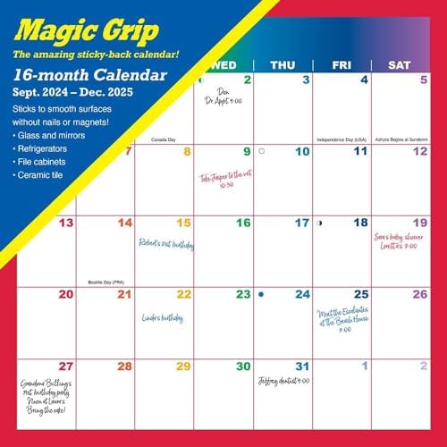 Amazon.com: Calendar Ink, Rainbow Magic Grip 2025 Wall Calendar ...
