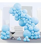 Amazon.com: PartyWoo Metallic Light Blue Balloons 130 pcs Different ...