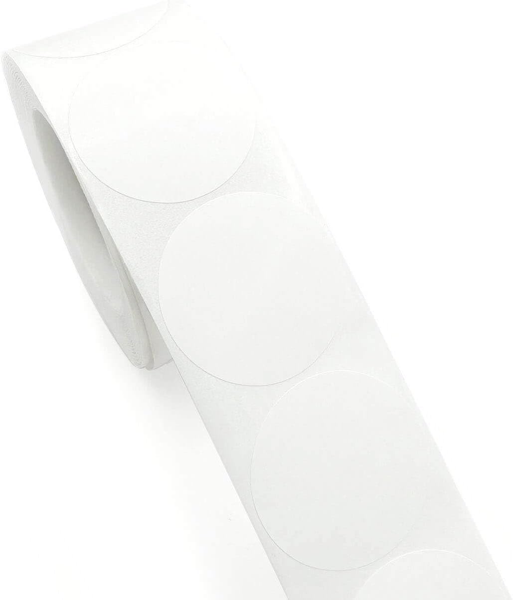Amazon.com : 500 Pcs White Round Stickers,1 Inch Dot Stickers Color ...