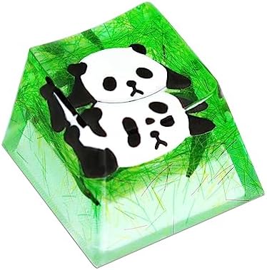Amazon.com: Resin Artisan Keycaps OEM, 2 Cute Pandas Style Handmade ...