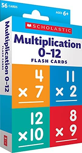 Amazon.com: Scholastic Flash Cards: Multiplication 0 - 12: ...