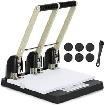 Amazon.com : 3 Hole Heavy Duty Punch for Binders with Ergonomic, Labor ...