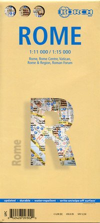 Rome laminated map 1:11 000 / 1:15 000: Amazon.co.uk: BORCH maps: Books