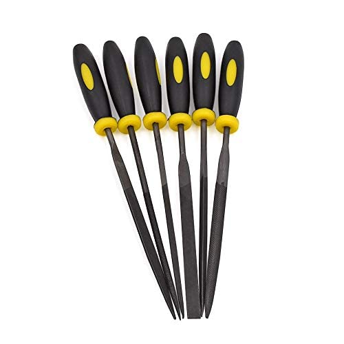 H9 6 Pcs Steel Needle File Set of 6 with Handle Hardened Alloy Assorted ...