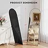 Amazon.com: Simple Deluxe Arched Full Length Mirror, 64"×21" Large ...