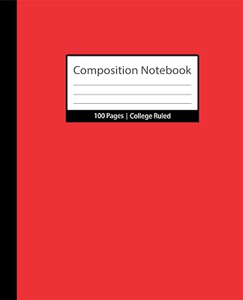 Red Composition Notebooks: College Ruled Paper For School, College ...