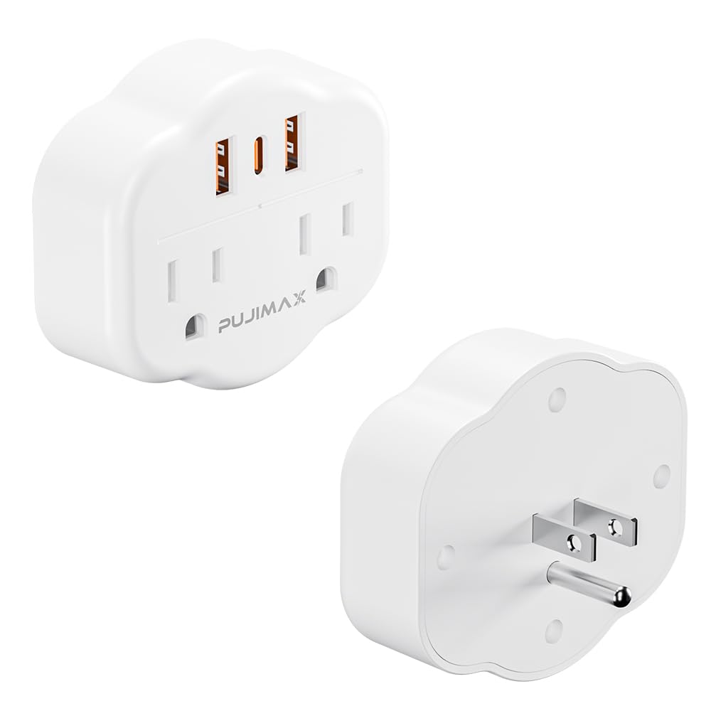 Amazon.com: PUJIMAX 5 in 1 Power Strip Outlet Extender Smart Plug, Wall ...
