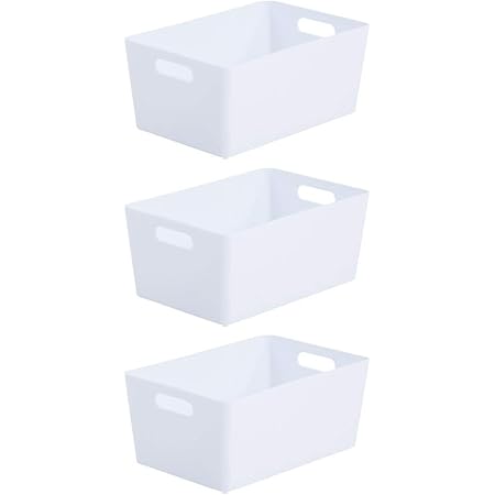 Wham Bam 4.02 Ice White Plastic Studio Storage Baskets Office Home ...
