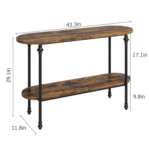 Western Entryway Sofa Console Table with Storage