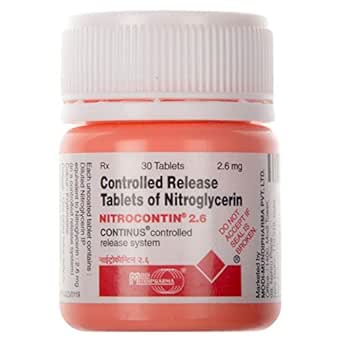 Nitrocontin 2.6 - Bottle of 30 Tablets : Amazon.in: Health & Personal Care