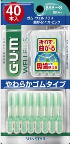 Amazon | サンスター ガム・ウェルプラス 曲がるソフトピック 40P サイズ SSS~S×4個 | 歯間クリーナー 通販