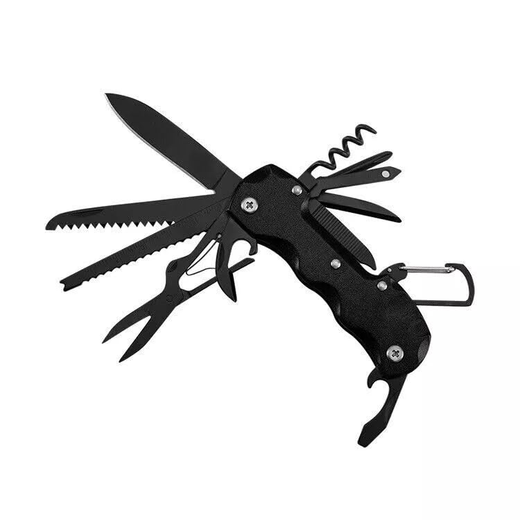 Multifunction Swiss Folding Knife Army Survival Tactical Pocket Camping ...