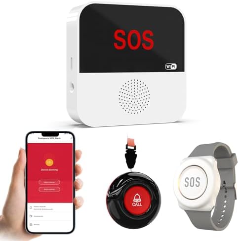 Amazon.com: WiFi Wireless Caregiver Pager Call Button System Emergency ...