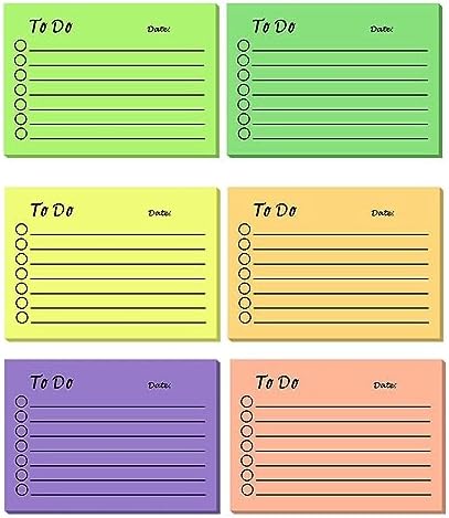 to Do List Self-Stick Notes, Sticky Notes 6 Pack Colorful to Do List ...