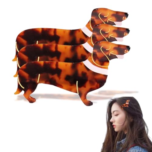 Hair Clip Dog Dachshund Acetate Animal Hair Clips Hair Clips Women and ...
