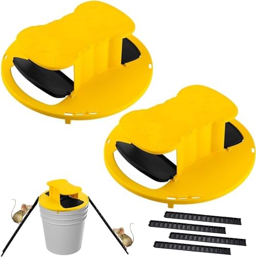 Amazon.com : GoGiffy (4-Pack) Mice Trap | Mouse Trap Bucket Flip Lid ...