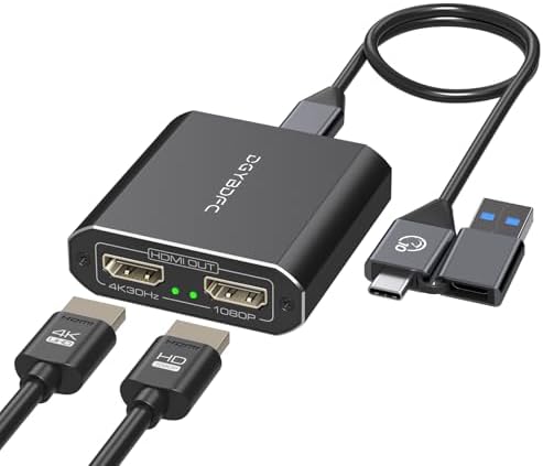 Amazon.com: OREI SplitExtend HDMI Splitter Extended Display for Windows ...