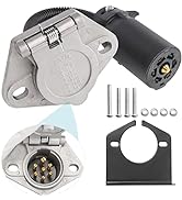Amazon.com: MECMO RV 7 Pin Male & Female Trailer Connector, Vehicle ...