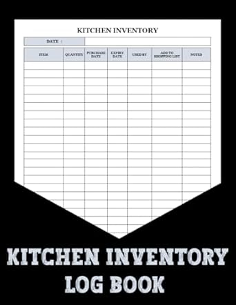 Kitchen Inventory Log Book: Keep your inventory organized with this ...