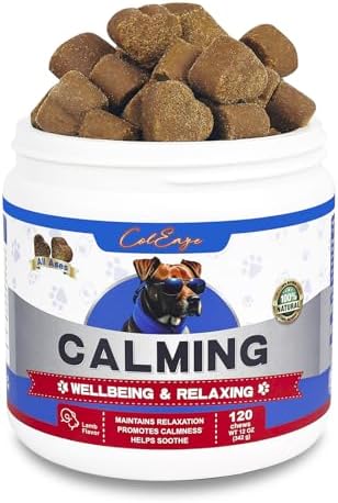 Amazon.com : Dog Calming Chews, Dog Calming Treat 120 Count Lamb Flavor ...