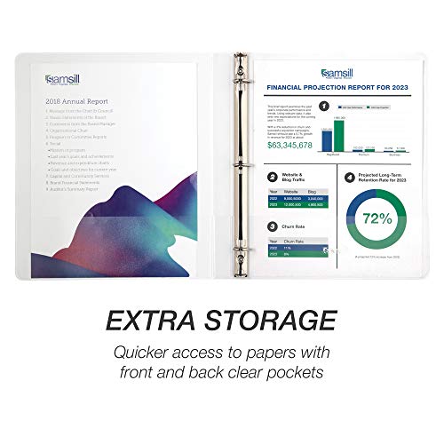 Snapklik.com : Durable 0.5 Inch Binder, Made In The USA, D Ring Binder ...