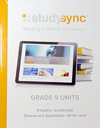 StudySync GRADE 9 UNITS Reading & Writing Companion: BookheadEd ...